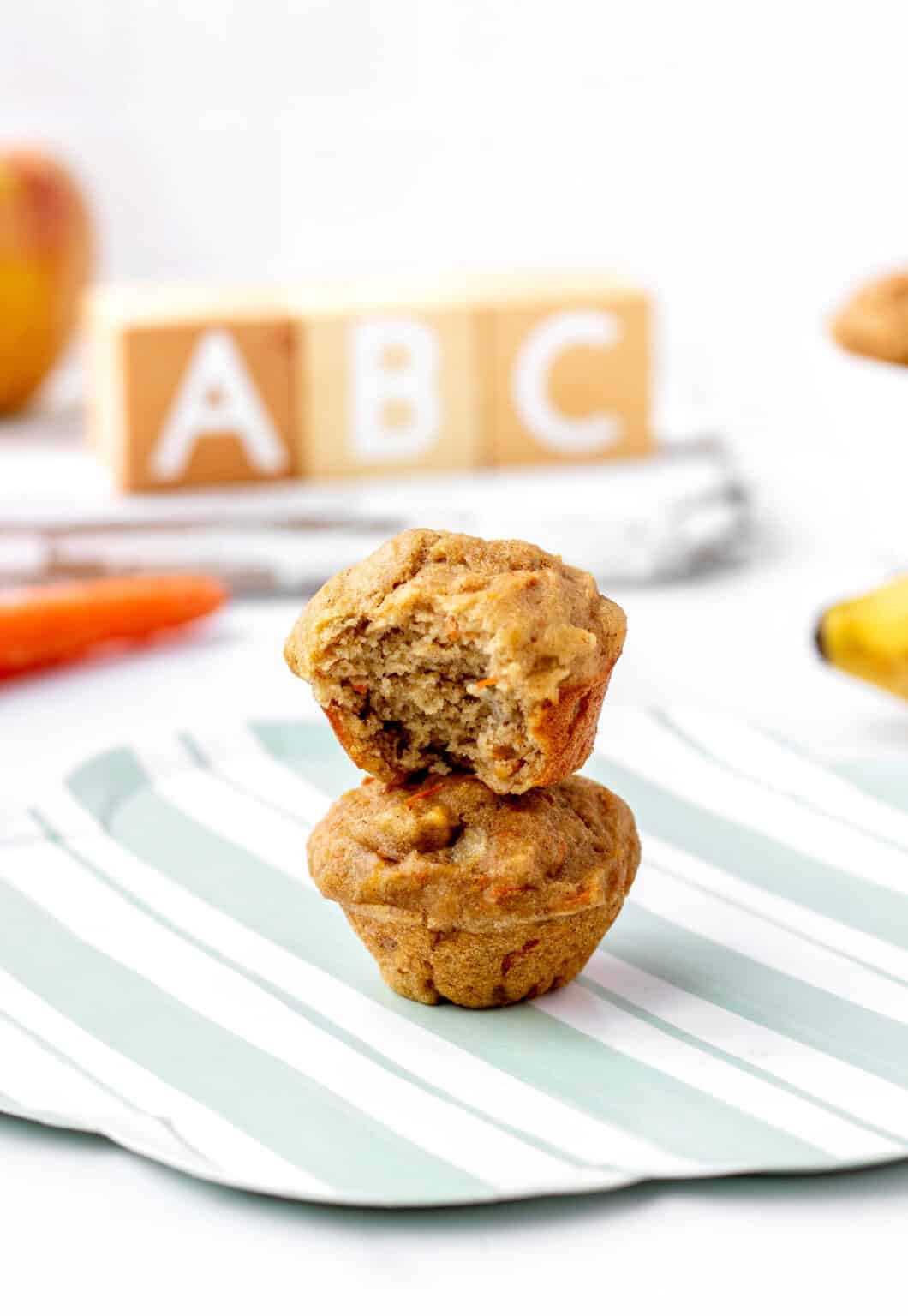 ABC Muffins {Apple Banana Carrot} - Healthy Kids Recipes