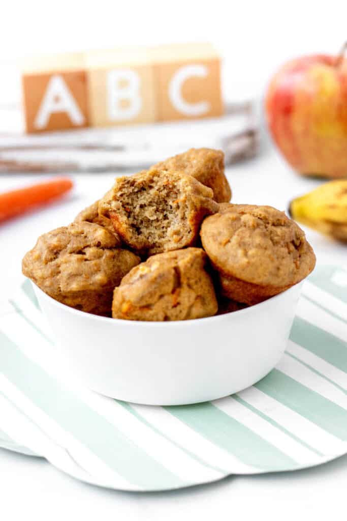 ABC Muffins {Apple Banana Carrot} - Healthy Kids Recipes