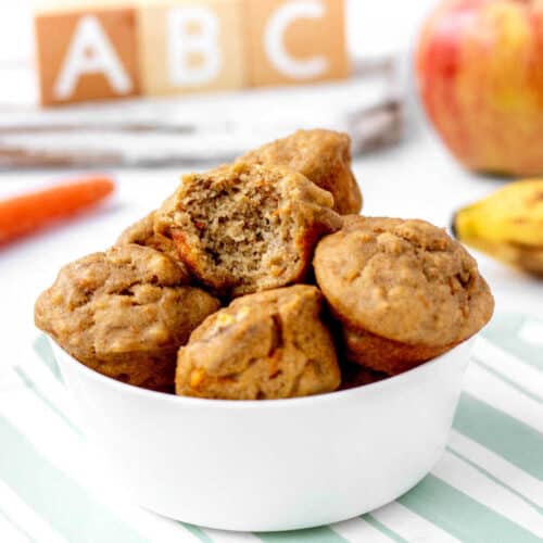 ABC Muffins {Apple Banana Carrot} - Healthy Kids Recipes