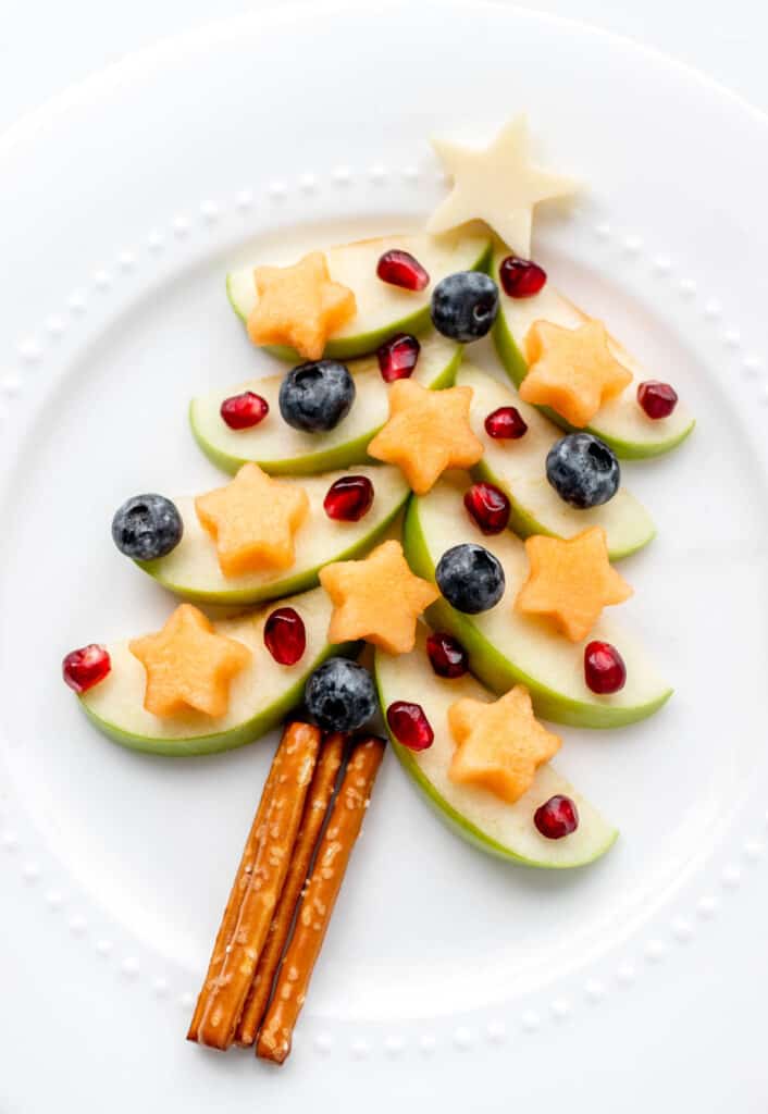 Green Apple Christmas Tree Snack - Healthy Kids Recipes