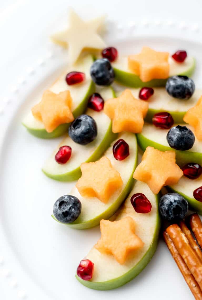 Green Apple Christmas Tree Snack - Healthy Kids Recipes