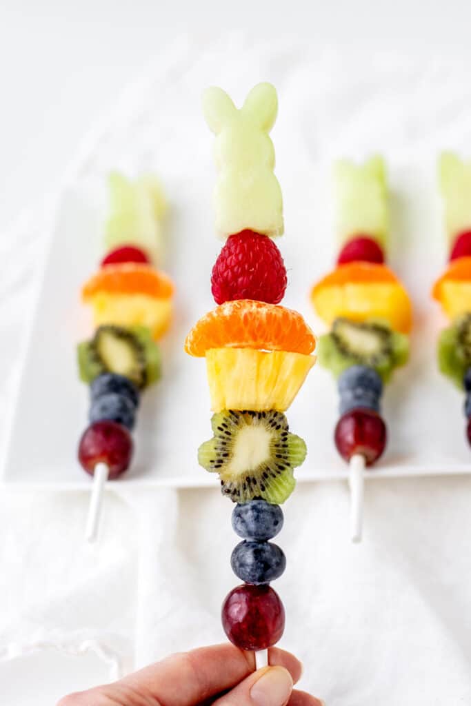 Easter Bunny Fruit Kabobs for Kids - Healthy Kids Recipes