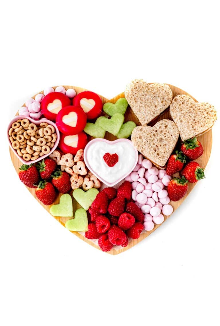 Heart Shaped Charcuterie Board for Kids - Healthy Kids Recipes