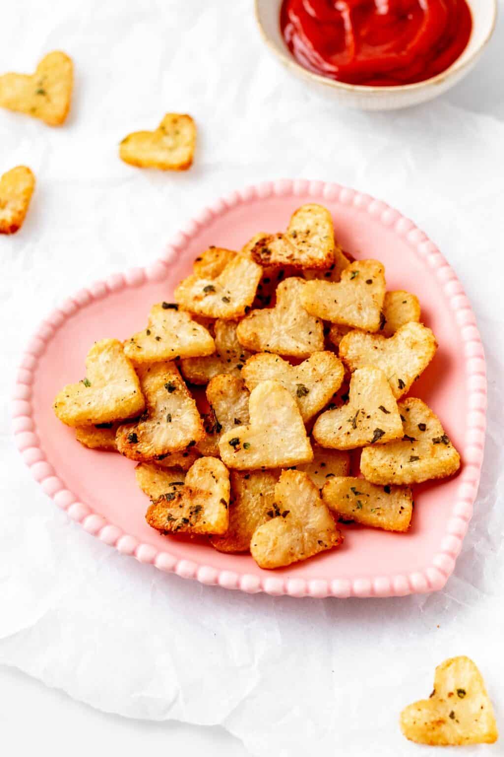 Roasted Heart Shaped Potatoes - Healthy Kids Recipes
